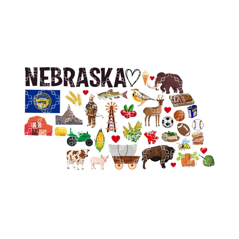 Nebraska PNG State of Nebraska Symbols Digital Download the - Etsy