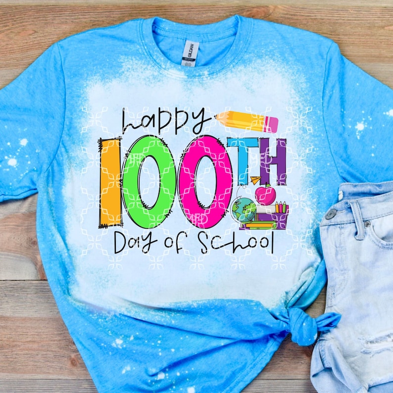Happy 100th Day of School PNG 100th Day of School Digital - Etsy