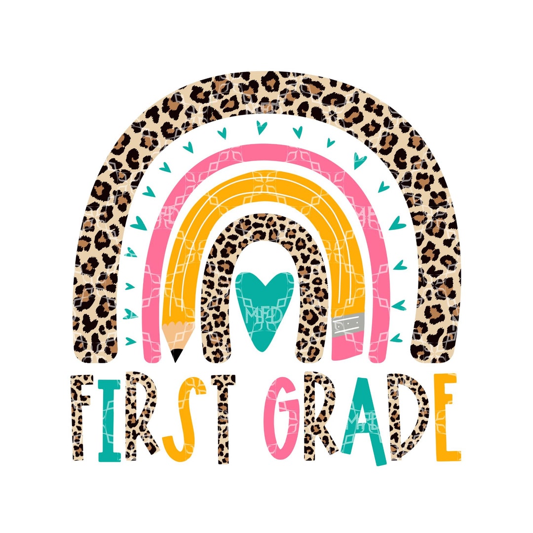 First Grade Teacher PNG, Rainbow Teacher Digital Download, Teacher ...