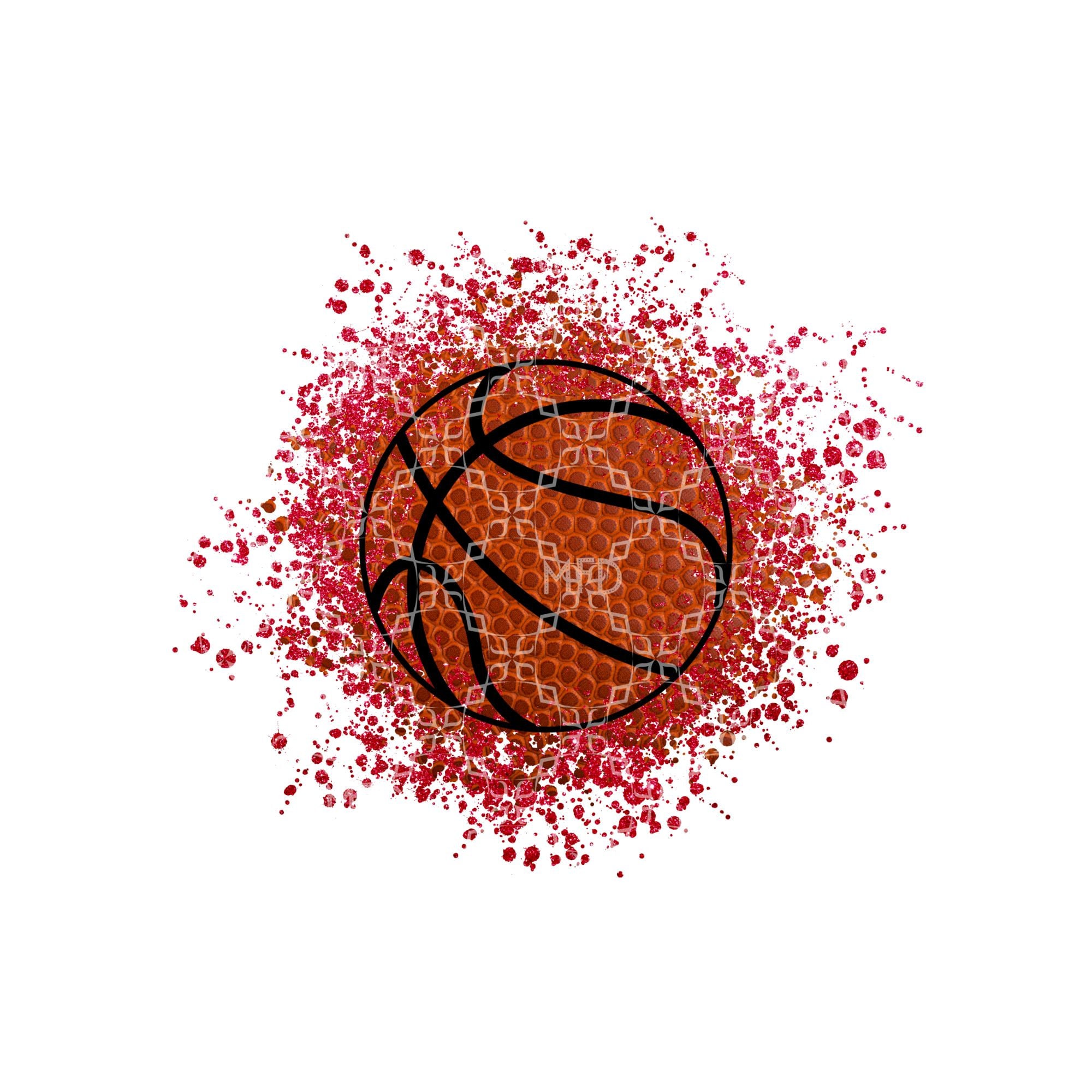 Basketball Backgrounds PNG Basketball Glitter Splash Digital - Etsy