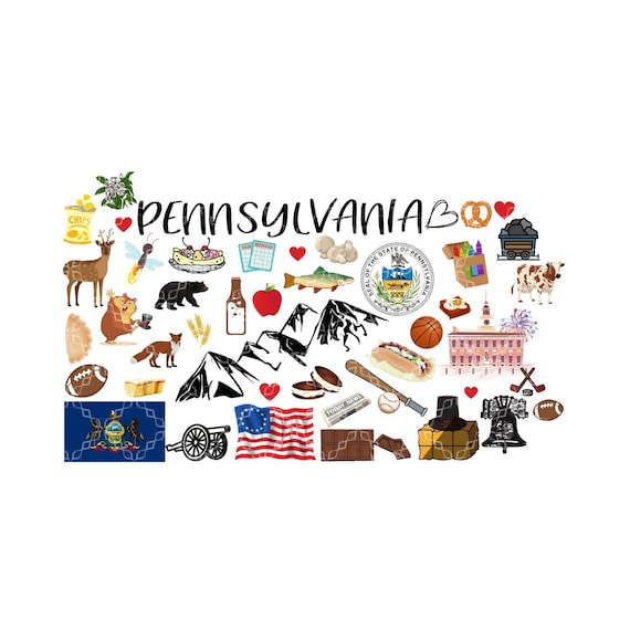 Pennsylvania PNG State of Pennsylvania Favorites Symbols - Etsy