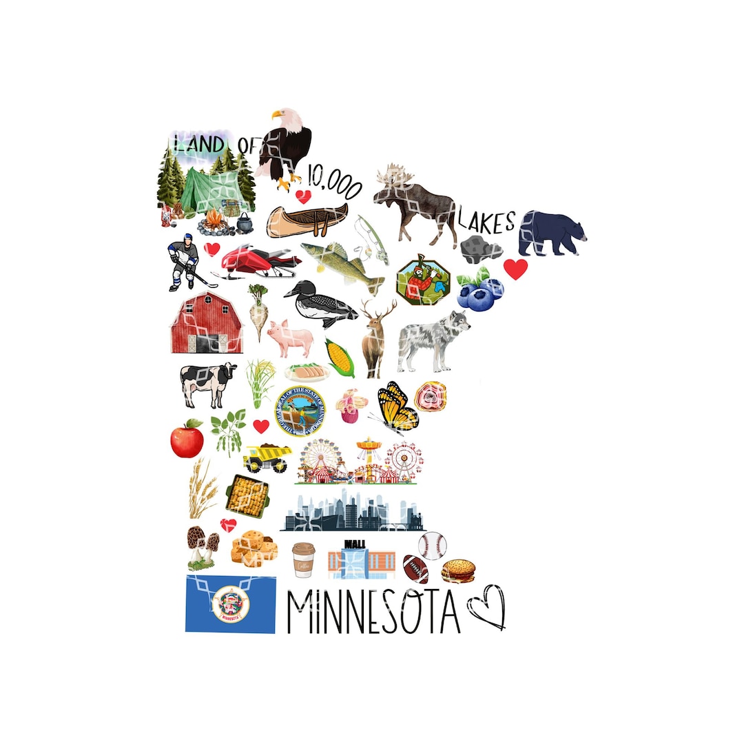 Minnesota PNG, State of Minnesota Favorites Symbols Digital Download ...