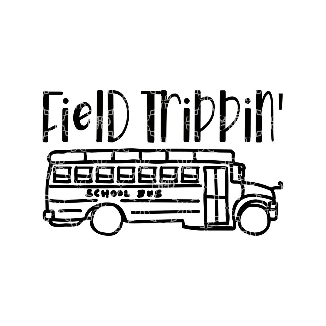 Field Trip Clipart Black And White