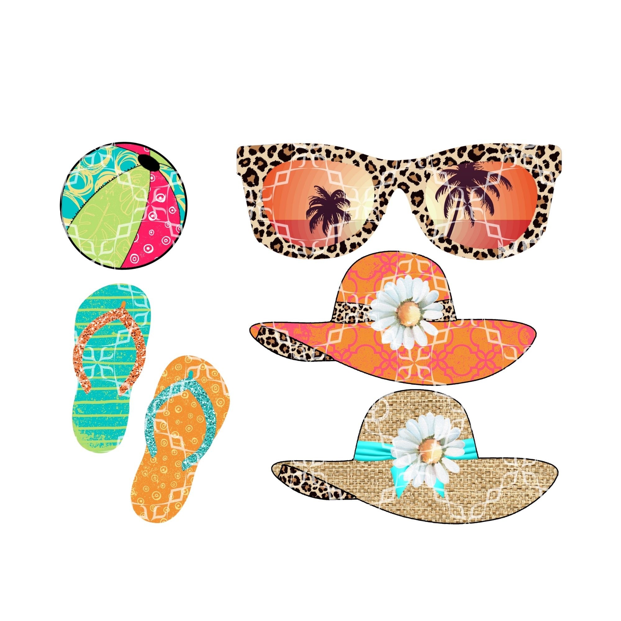 Summer Beach Digital Elements PNG Bundle Swimming Summer - Etsy