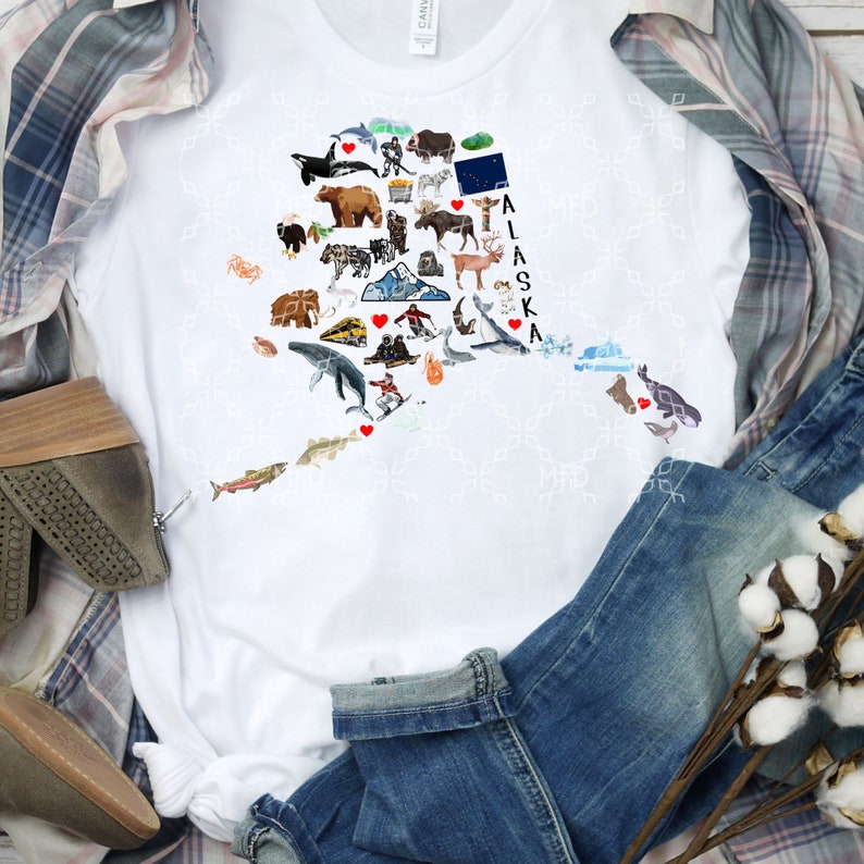 Western 3 State Bundle PNG, Wyoming Alaska Hawaii Symbols Digital ...