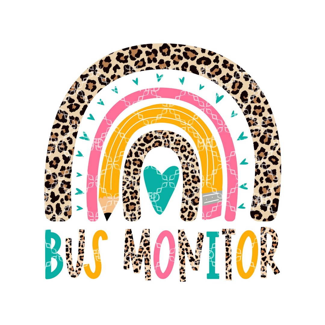 School Bus Monitor Sublimation Transfer, Bus Monitor Sublimation Ready ...