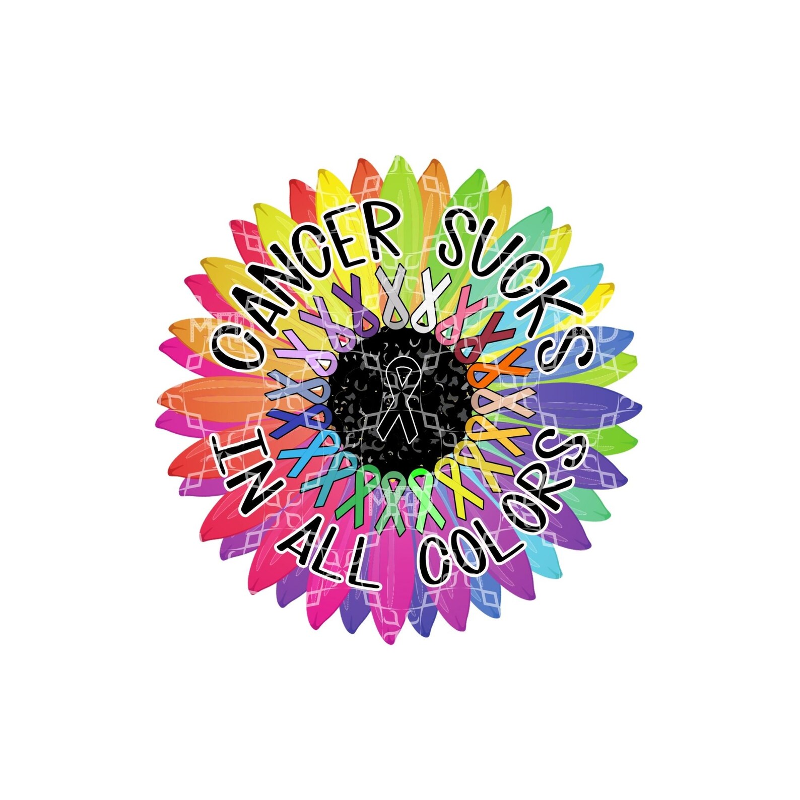 Cancer Sucks in All Colors PNG, Cancer Awareness Ribbons Digital ...