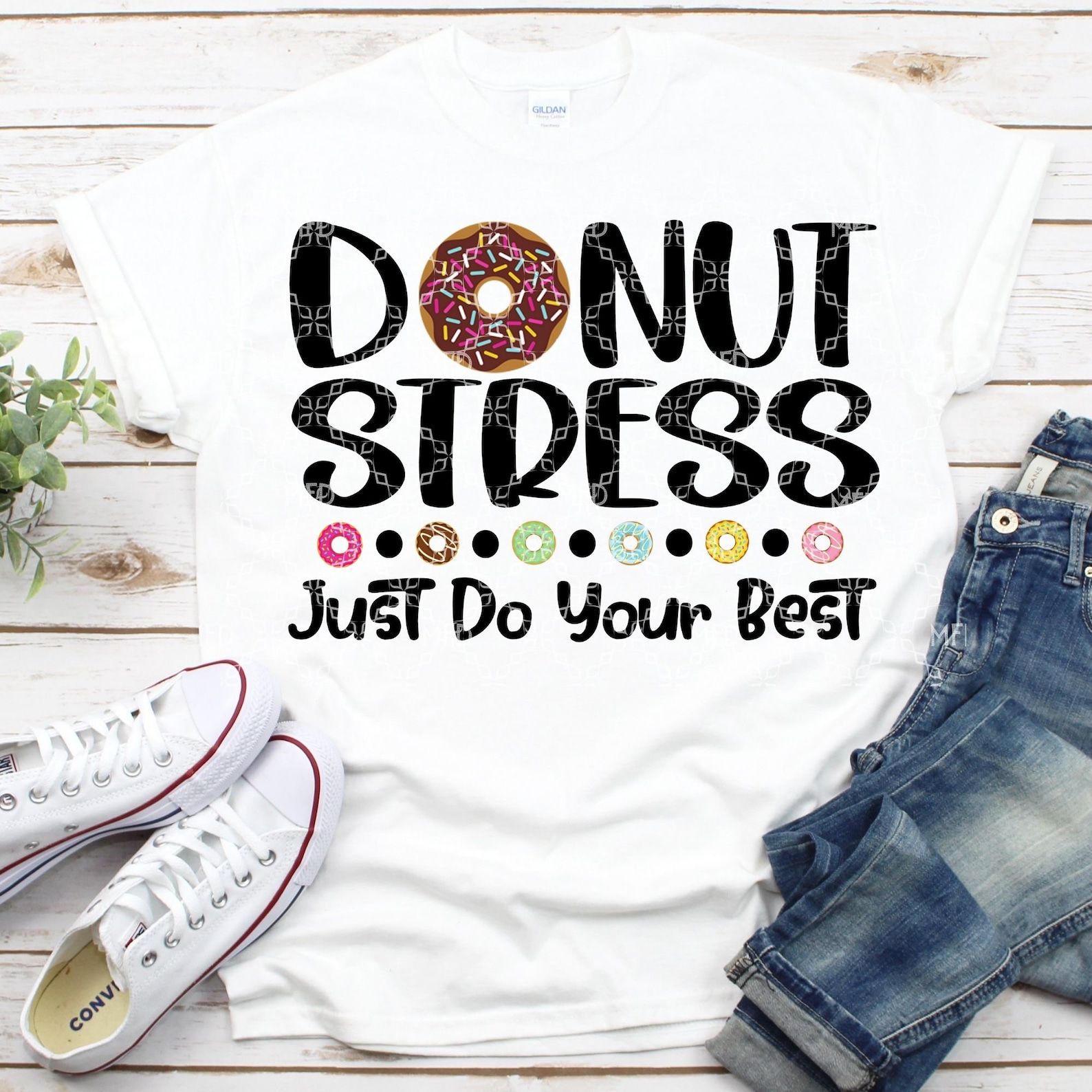 Donut Stress Just Do Your Best PNG Testing Don't Stress | Etsy