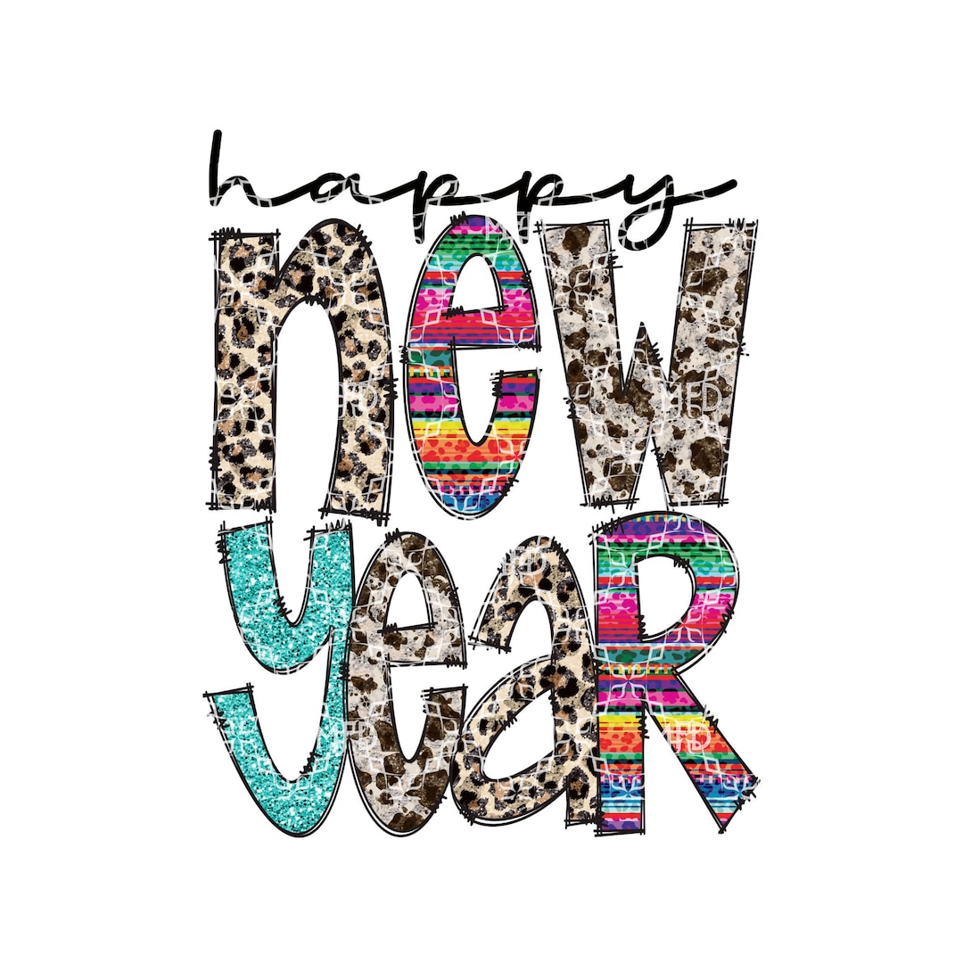 Happy New Year PNG, New Year's Eve Digital Download, NYE Sublimation ...