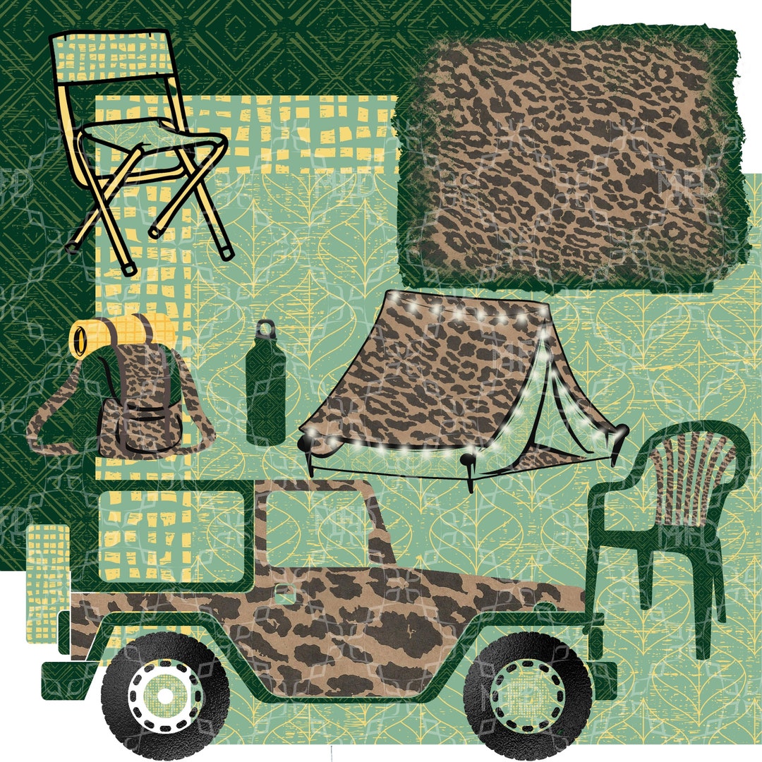 Camping Digital Elements PNG, Camping Camper Tent Hiking Clipart ...