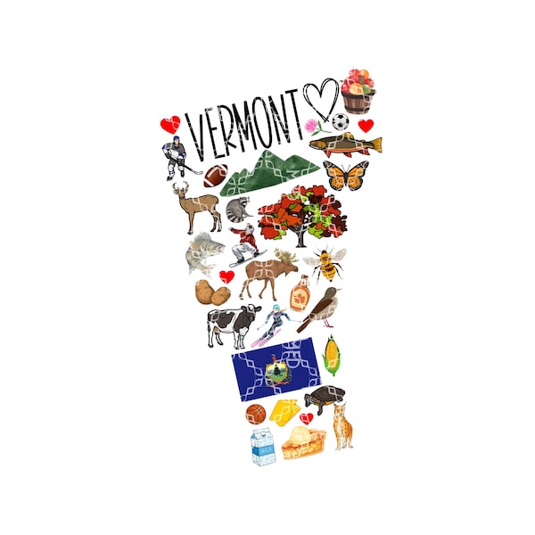 Vermont State Art - Etsy