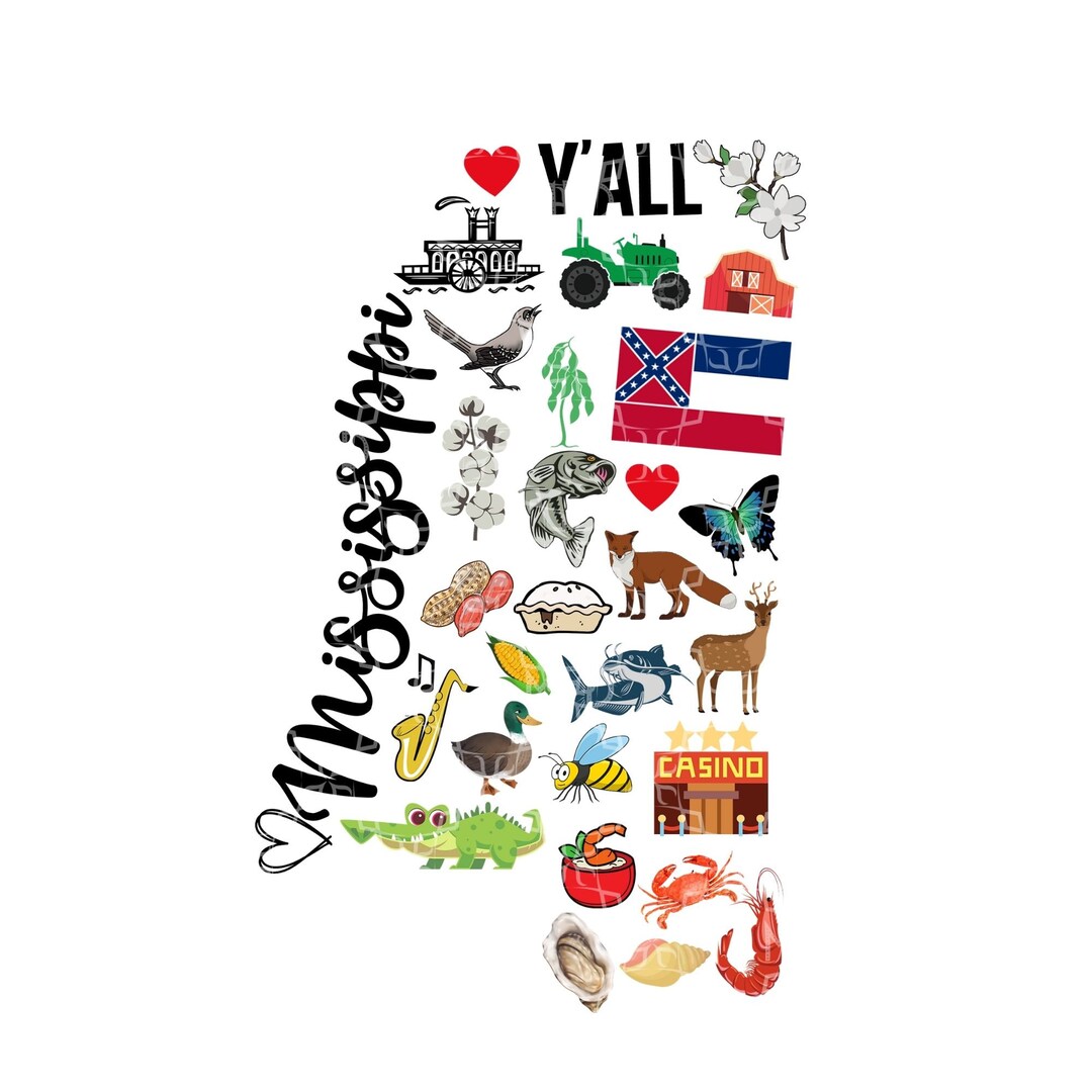 Mississippi PNG State of Mississippi Symbols Digital - Etsy