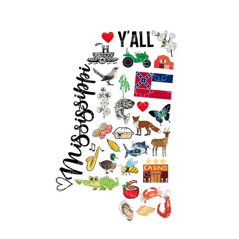 Mississippi PNG State of Mississippi Symbols Digital - Etsy