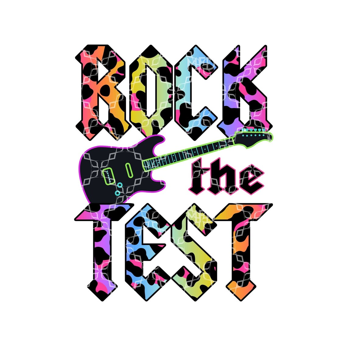 Rock the Test PNG Testing Don't Stress Digital Download - Etsy