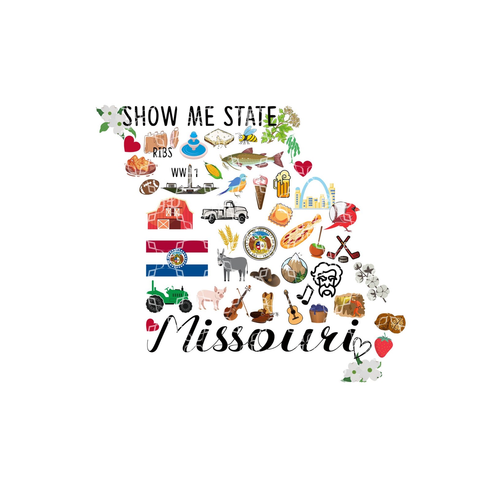 Missouri PNG State of Missouri Symbol Digital Download the - Etsy