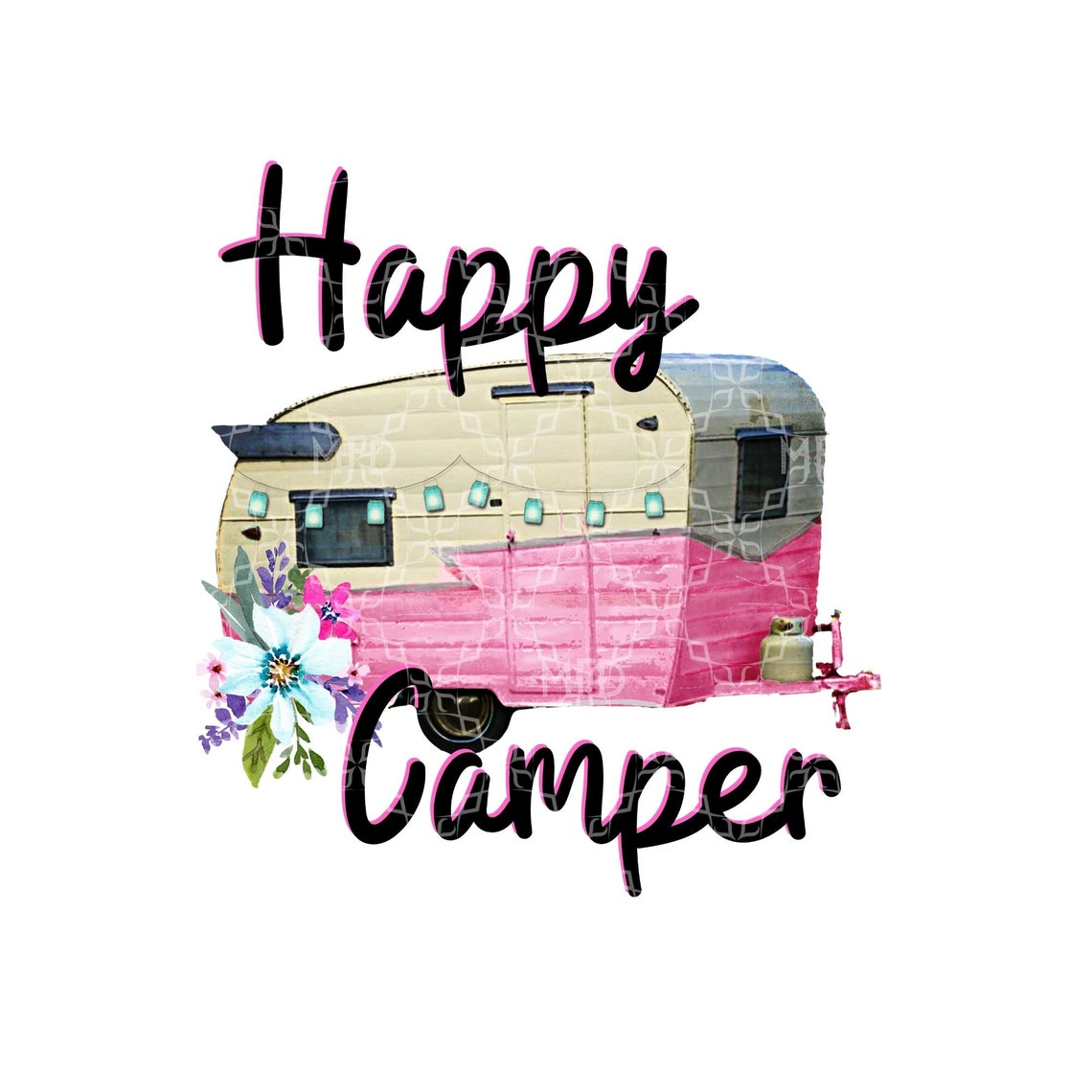 Happy Camper PNG, Camping Trailer Digital Download, RV Camping Digital ...