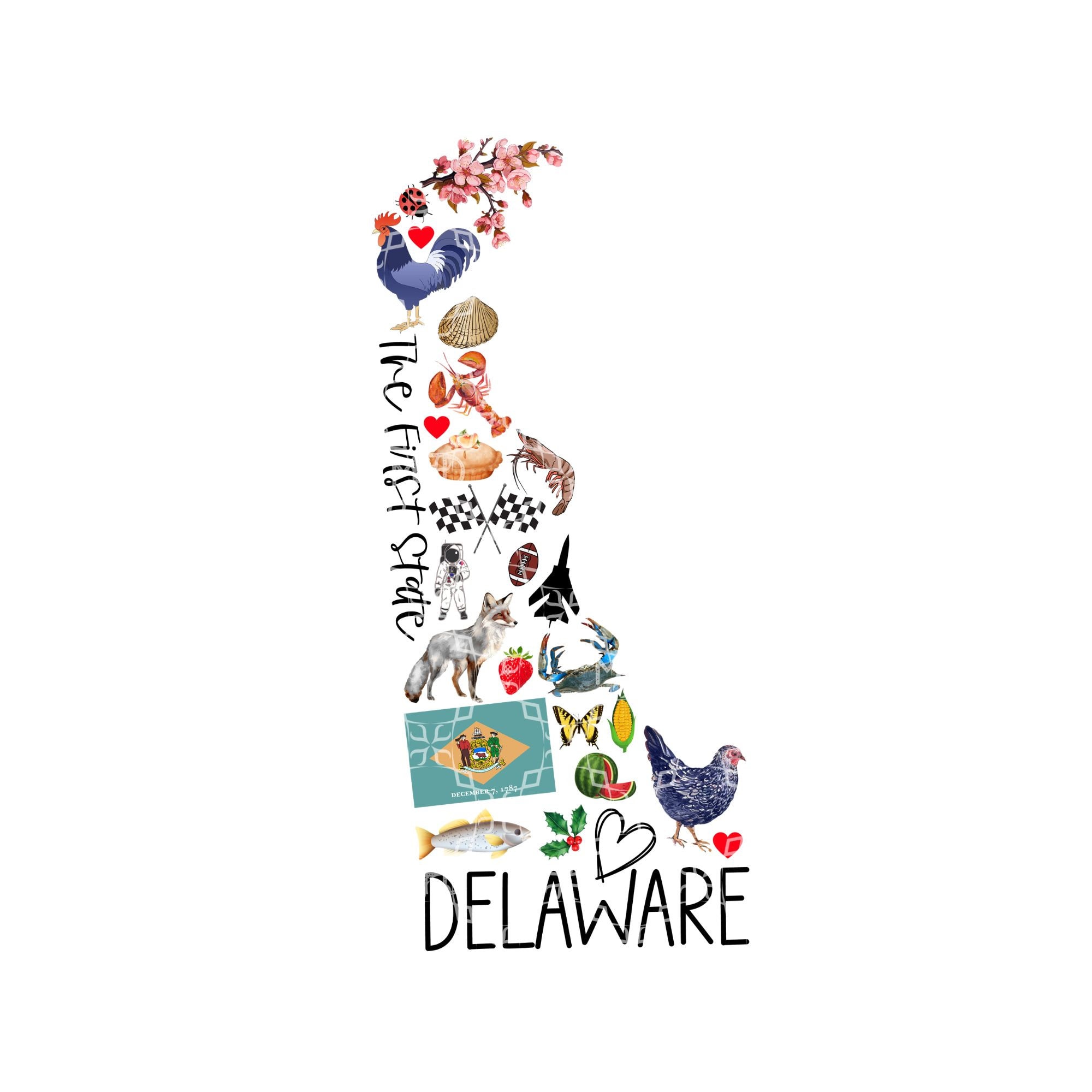 Delaware PNG, State of Delaware Symbols Digital Download, State of ...