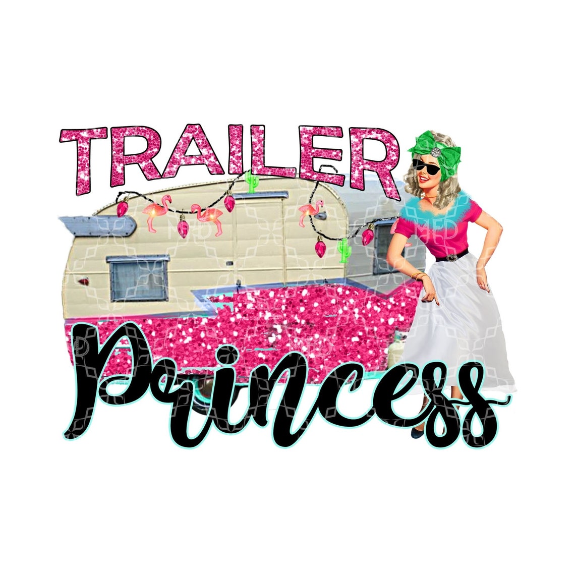 Trailer Princess PNG, Camping Trailer Digital Download, RV Camping ...