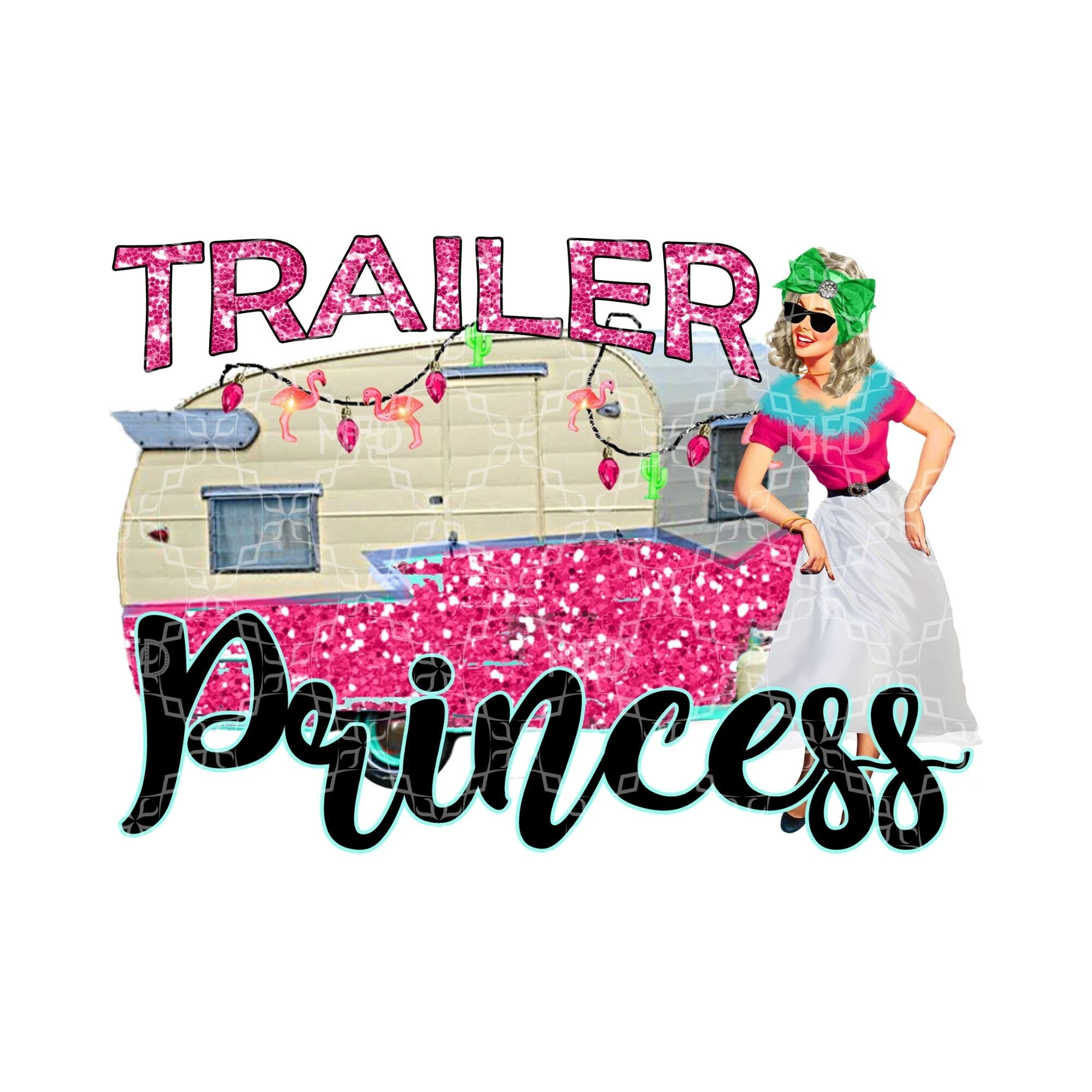 Trailer Princess PNG, Camping Trailer Digital Download, RV Camping ...