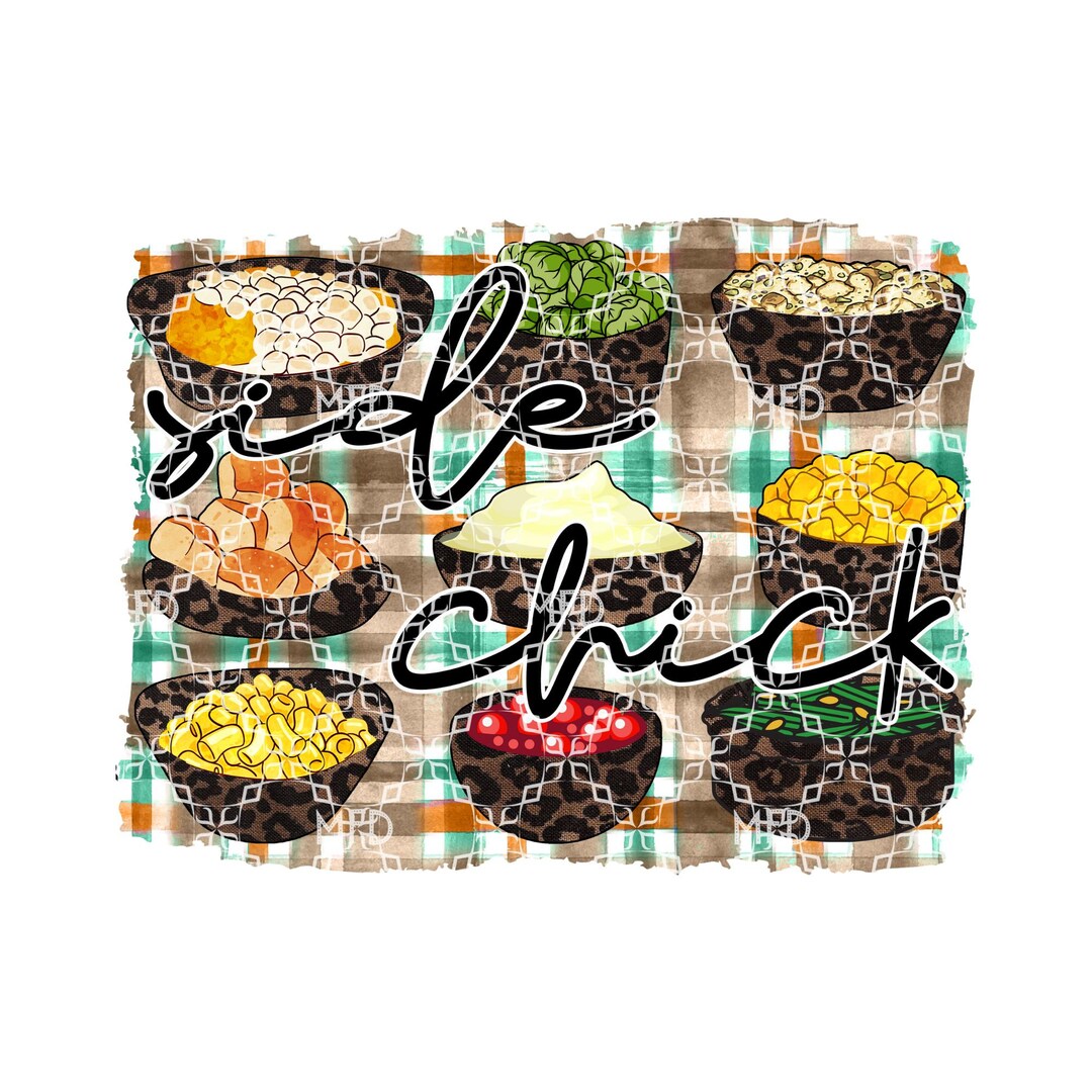 Side Chick PNG, Thanksgiving Dinner Side Dishes Digital Download ...