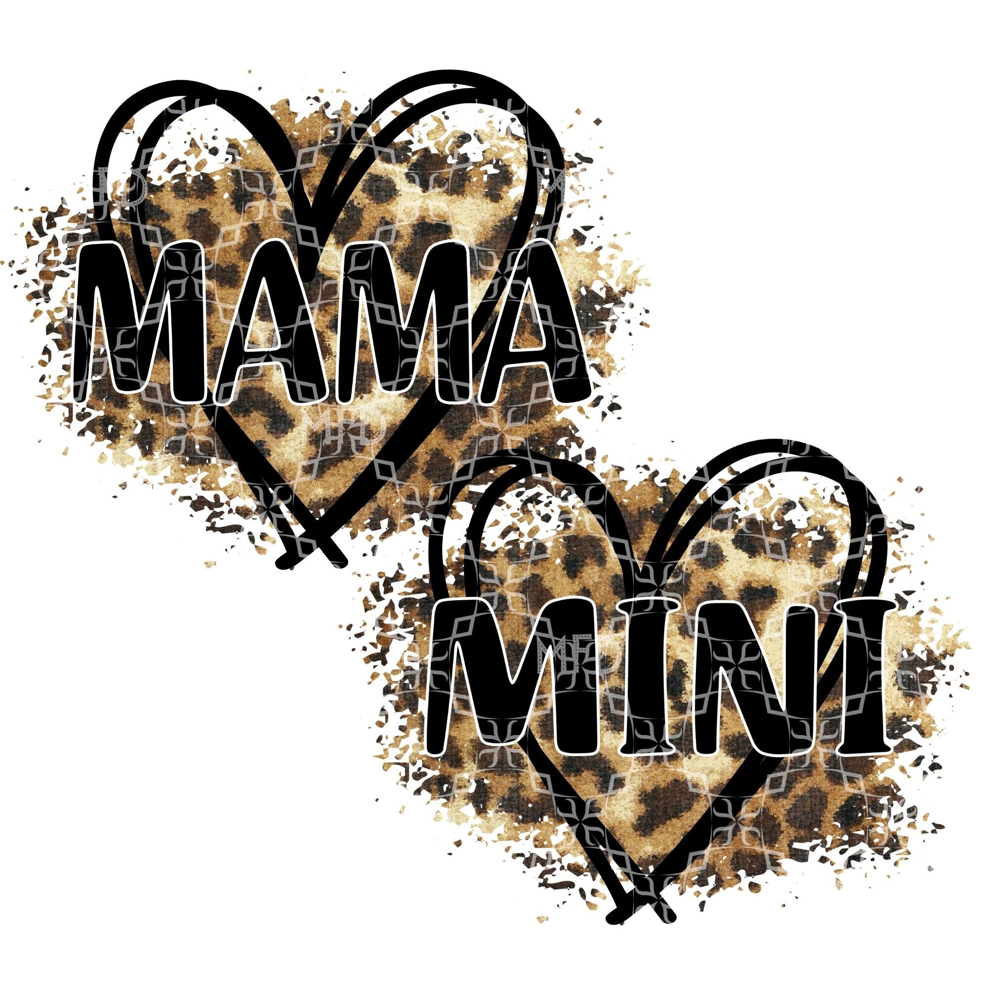 Mama Mini Sublimation Transfer, Mom Mini Leopard Heart Sublimation ...