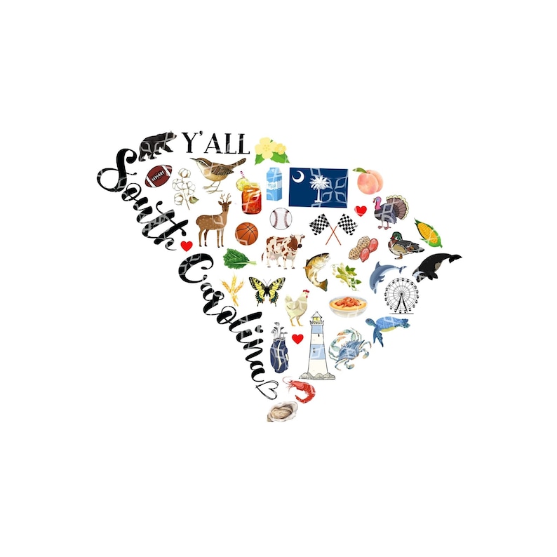 South Carolina PNG South Carolina Symbols Digital Download - Etsy
