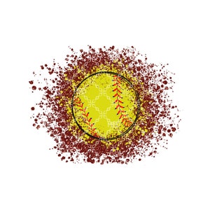 Softball Backgrounds PNG, Softball Glitter Splash Digital Elements ...