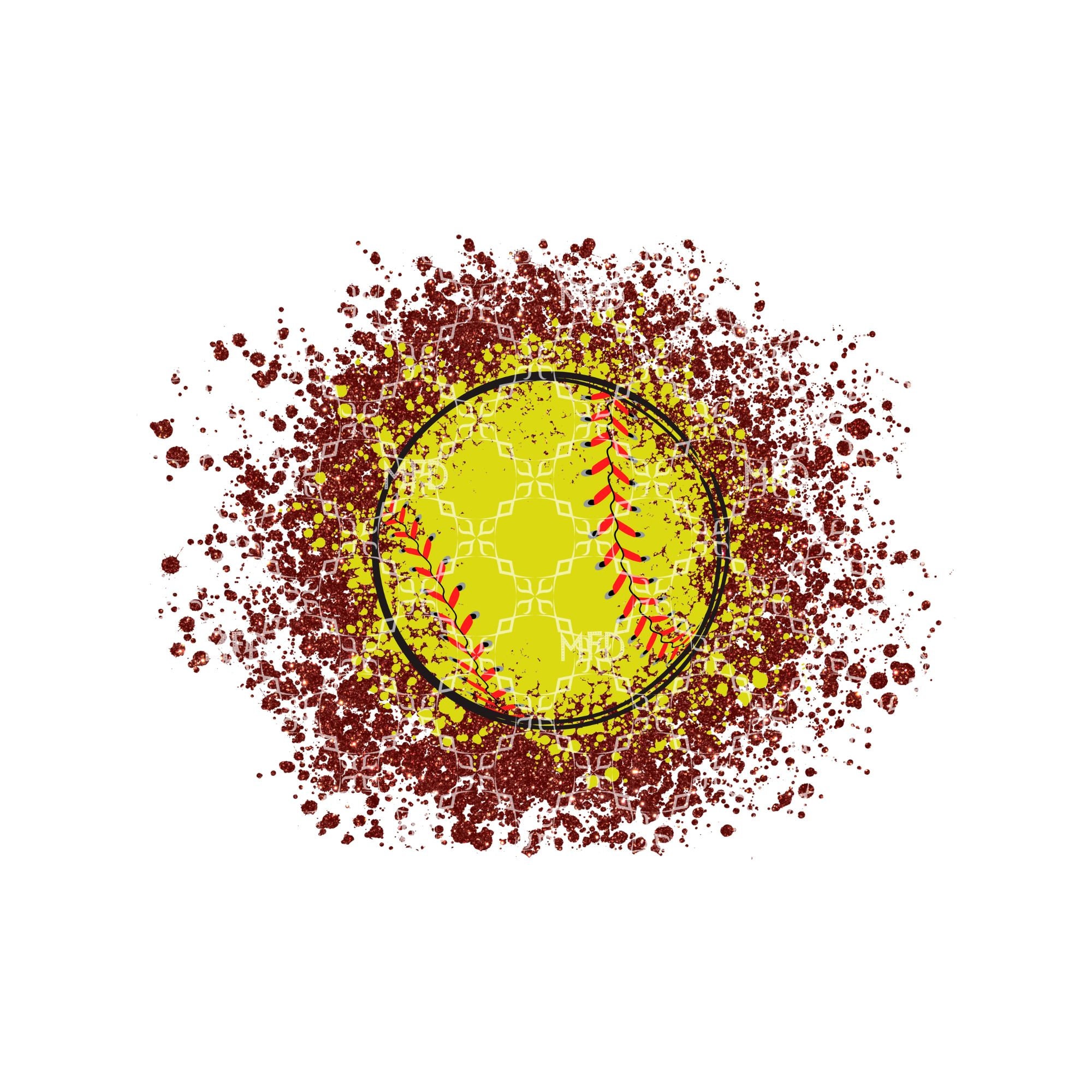 Softball Backgrounds PNG Softball Glitter Splash Digital - Etsy