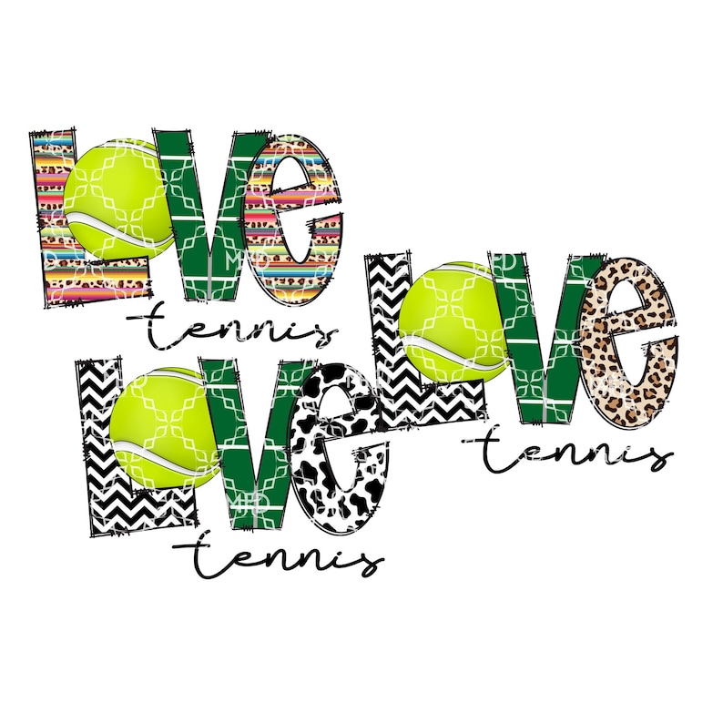 Love Tennis PNG, Tennis Heart Digital Download, Tennis Mom Digital ...