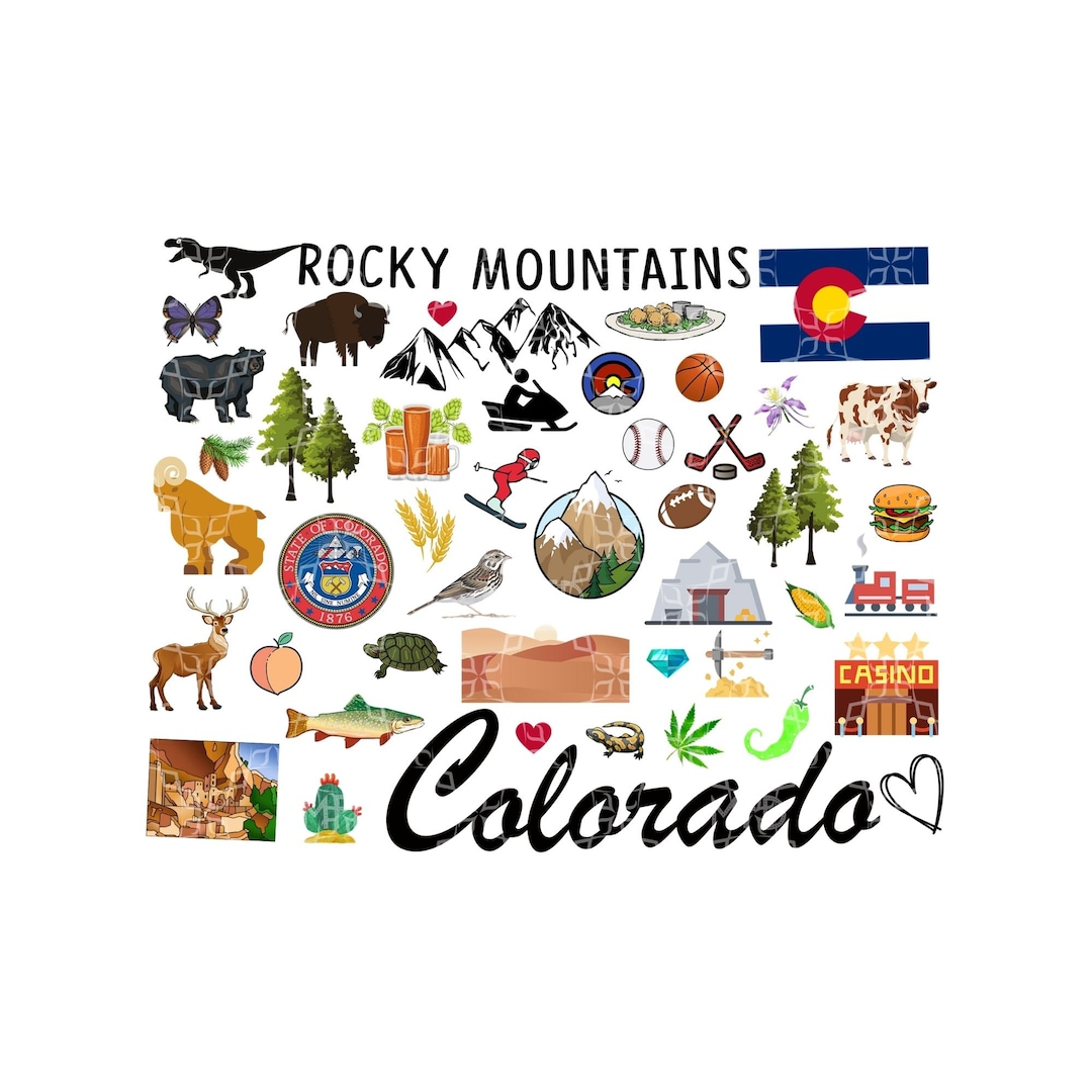 Colorado PNG, State of Colorado Symbols Digital Download, the Rocky ...