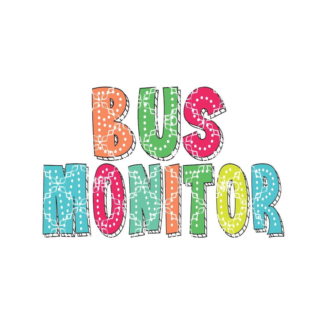 Bus Monitor PNG, School Bus Monitor Digital Download, School Students ...