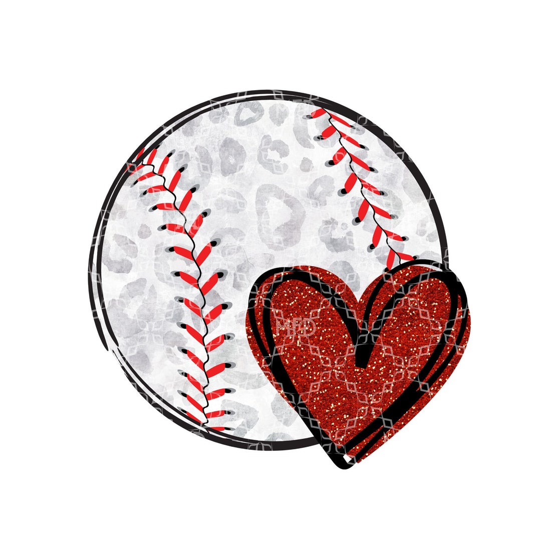 Love Baseball T-ball PNG, Baseball Heart Digital Download, Baseball T ...
