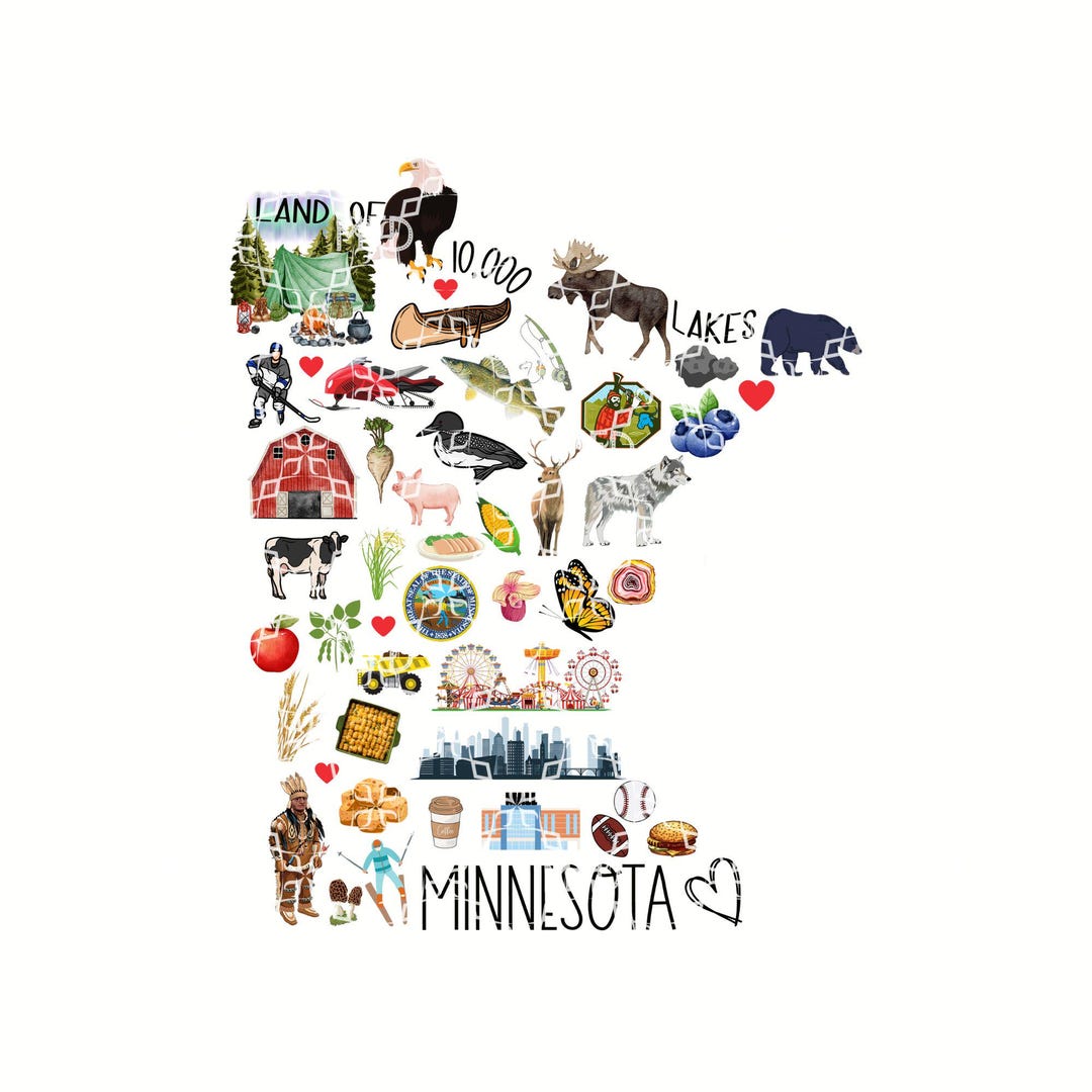 Minnesota PNG, State of Minnesota Symbols No Flag Digital Download, the ...