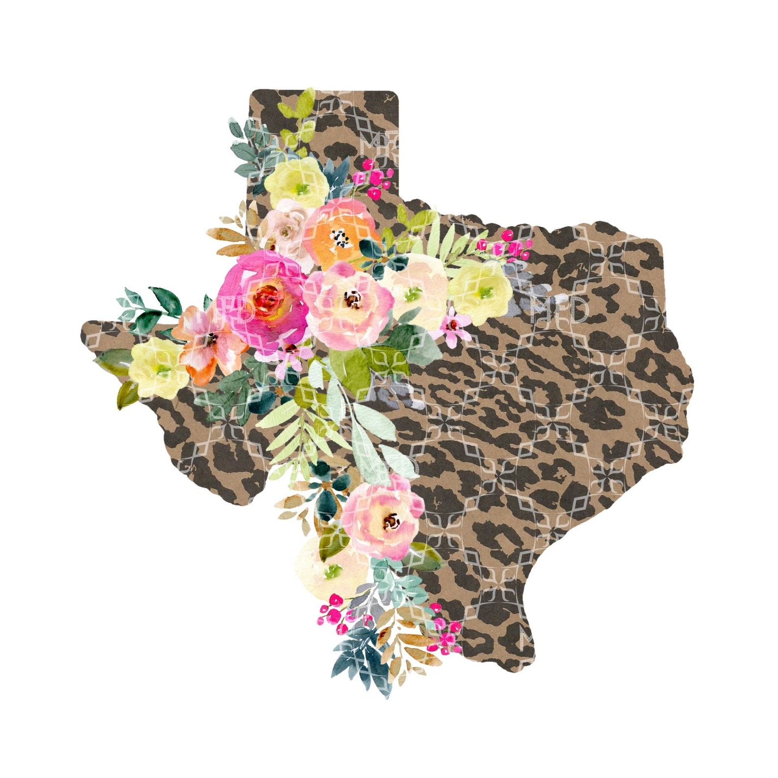 Texas PNG, State of Texas Cross of Flowers Digital Download, Digital ...