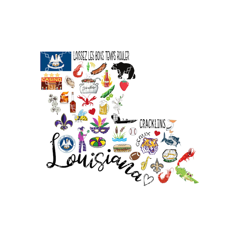 Louisiana PNG State of Louisiana Symbol Digital Download the - Etsy