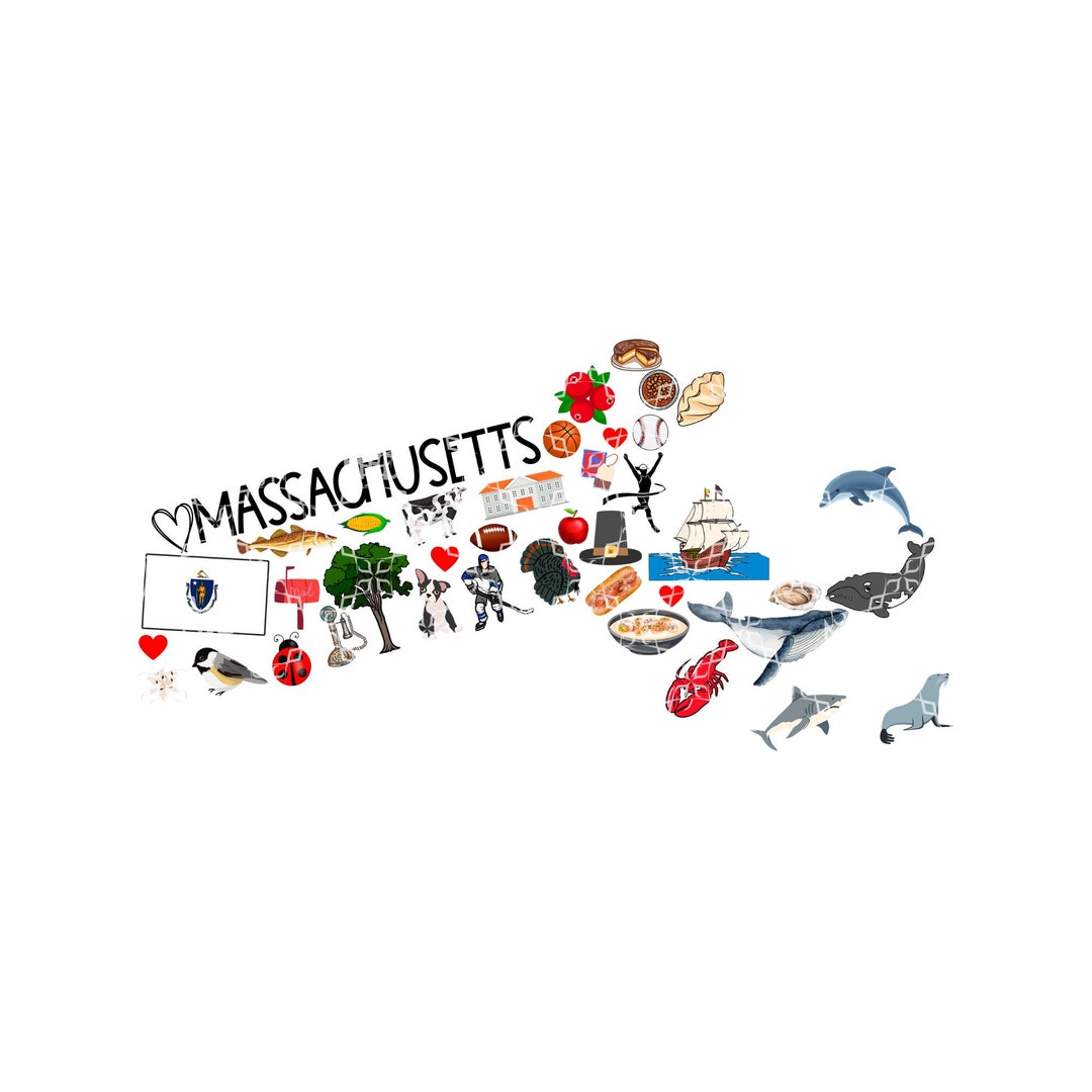 Massachusetts PNG, State of Massachusetts Symbols Digital Download ...