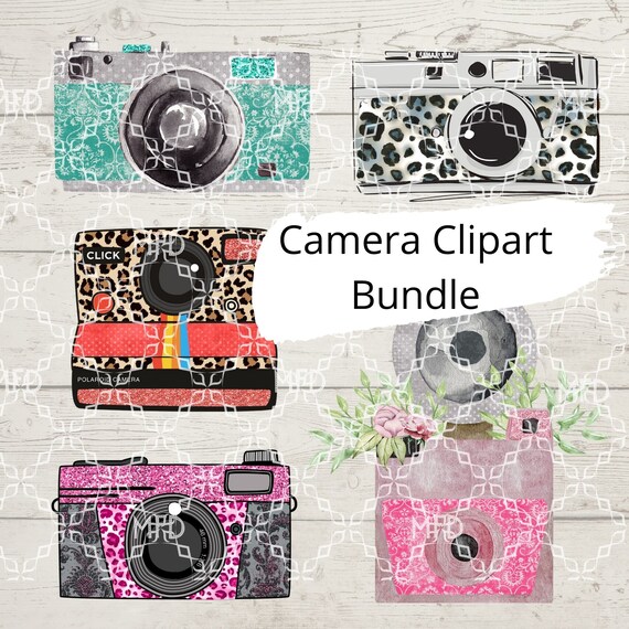 Camera Digital Elements PNG Cameras Leopard Print Floral - Etsy