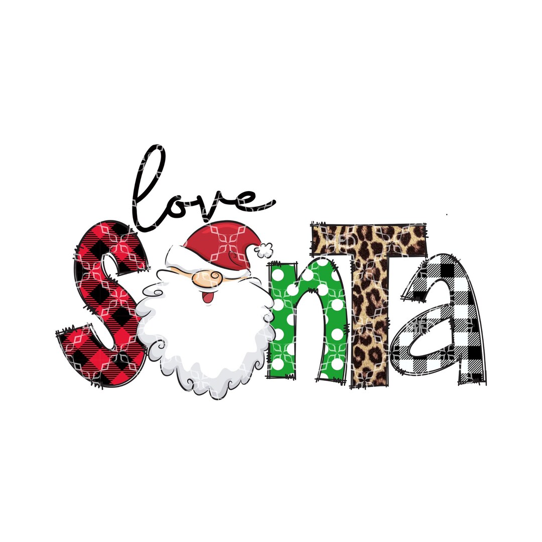 Love Santa PNG, Merry Christmas Santa Digital Download, Christmas ...