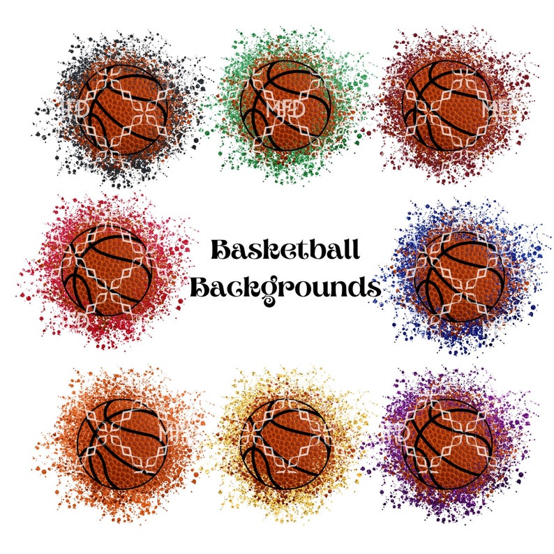 Basketball Backgrounds PNG Basketball Glitter Splash Digital - Etsy