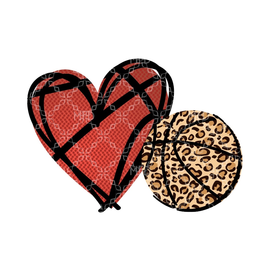 Love Basketball PNG, Basketball Heart Digital Download, Basketball Mom ...