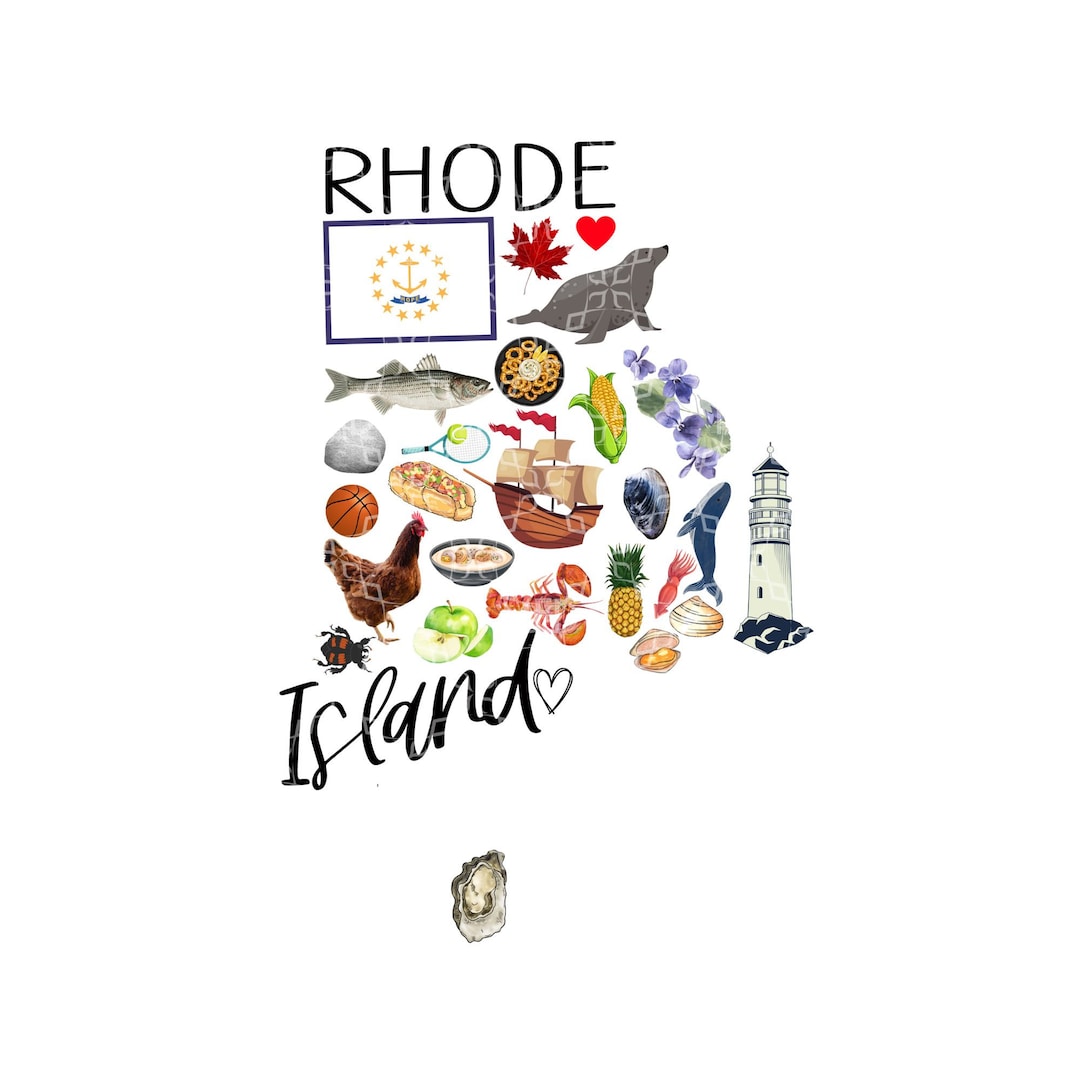 Rhode Island PNG, State of Rhode Island Symbols Digital Download, Rhode ...