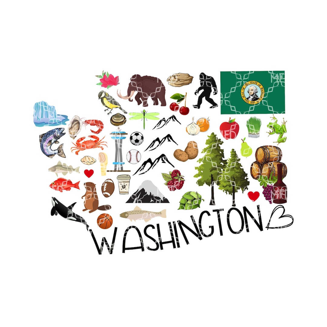 Washington PNG, State of Washington Symbol Digital Download, the ...