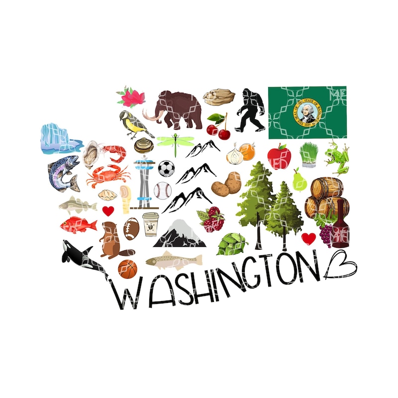 Washington State Art - Etsy