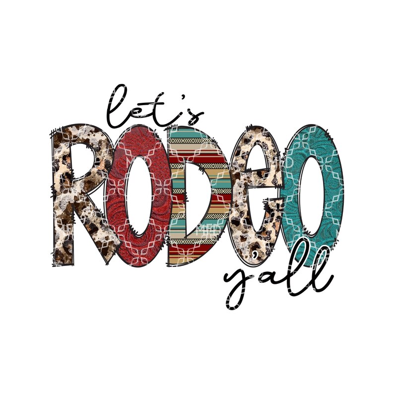 Let's Rodeo Y'all PNG Rodeo Digital Download Country - Etsy