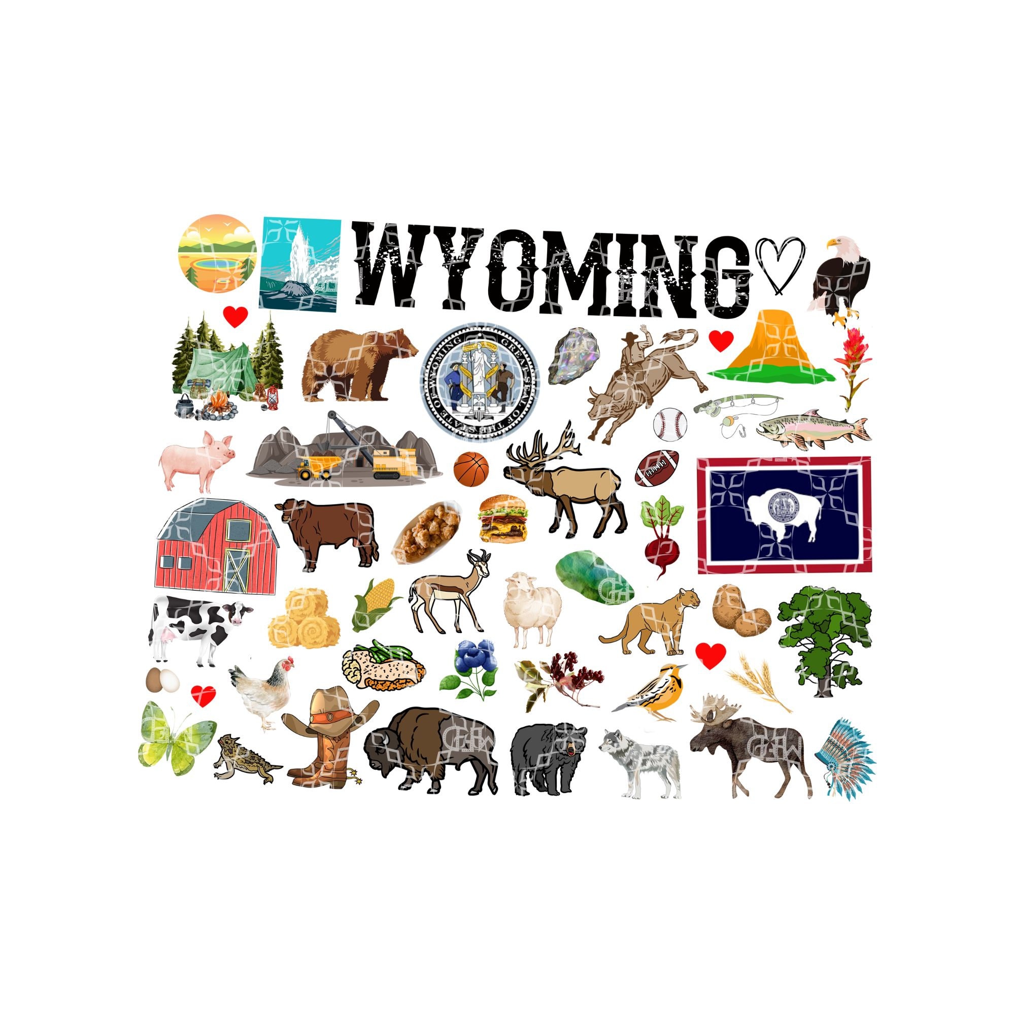 Wyoming PNG, State of Wyoming Symbols Digital Download, the Equality ...