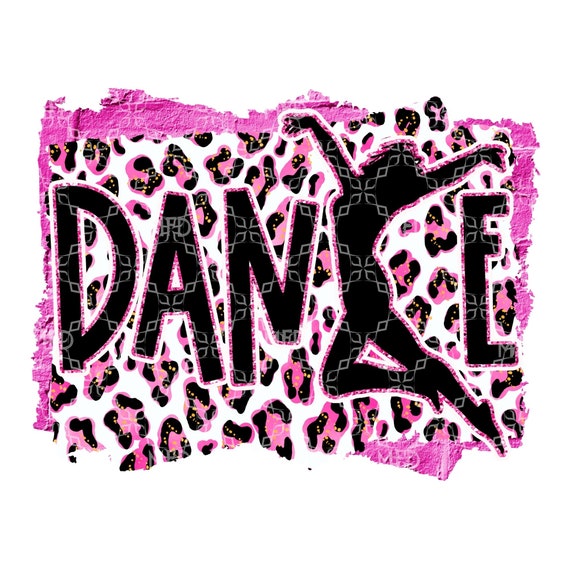 Dance PNG Pink Leopard Dance Girl Digital Download Tap | Etsy