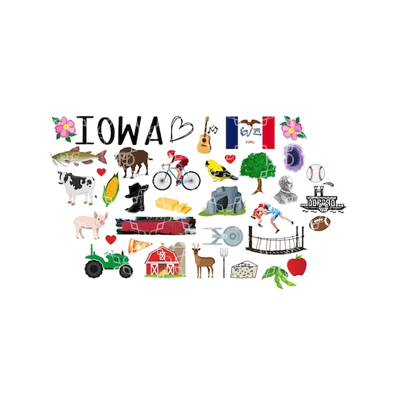 Iowa PNG State of Iowa Symbols Digital Download Iowa - Etsy Australia