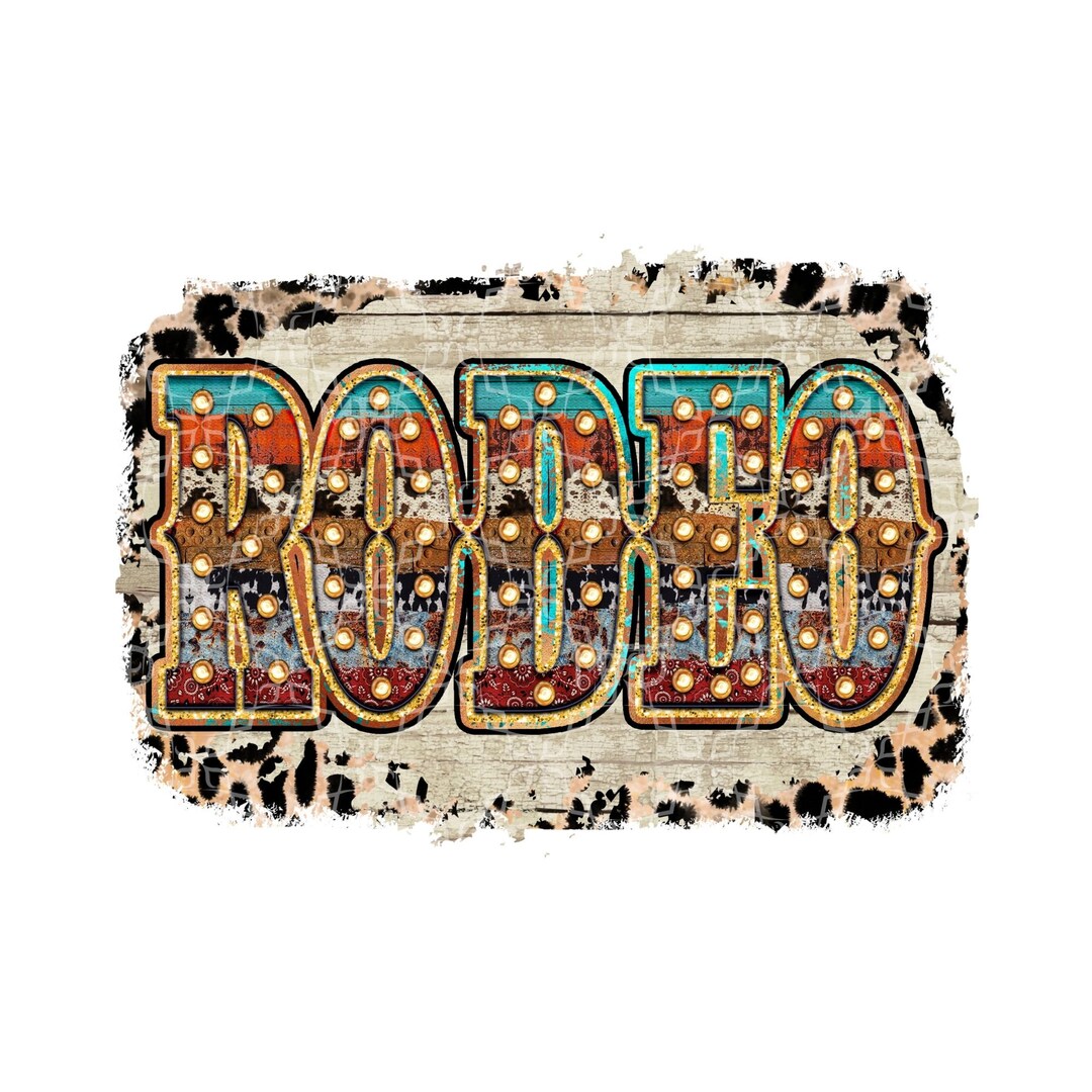 Rodeo Sublimation Transfer, Cow Print Western Leopard Rodeo Sublimation ...