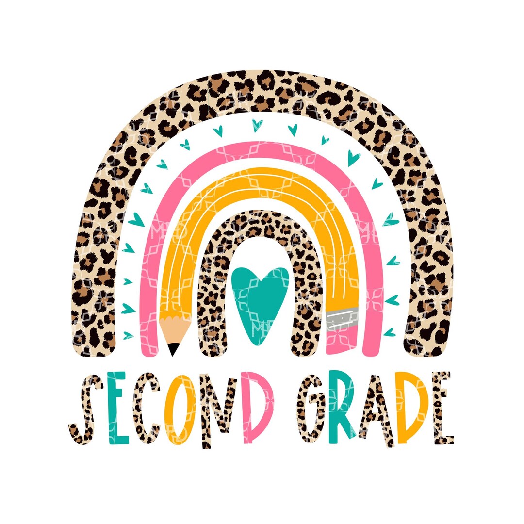 Second Grade Teacher PNG, Rainbow Teacher Digital Download, Teacher ...