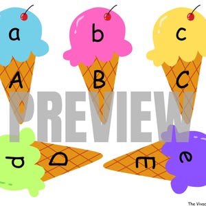 Ice Cream Cone Alphabet Game - Etsy